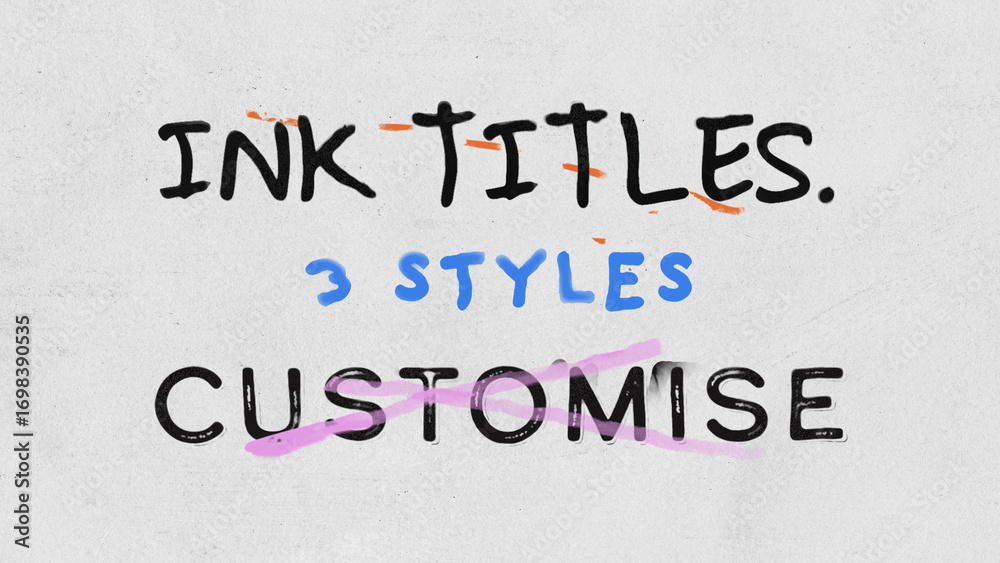 Ink Titles Stock Template | Adobe Stock