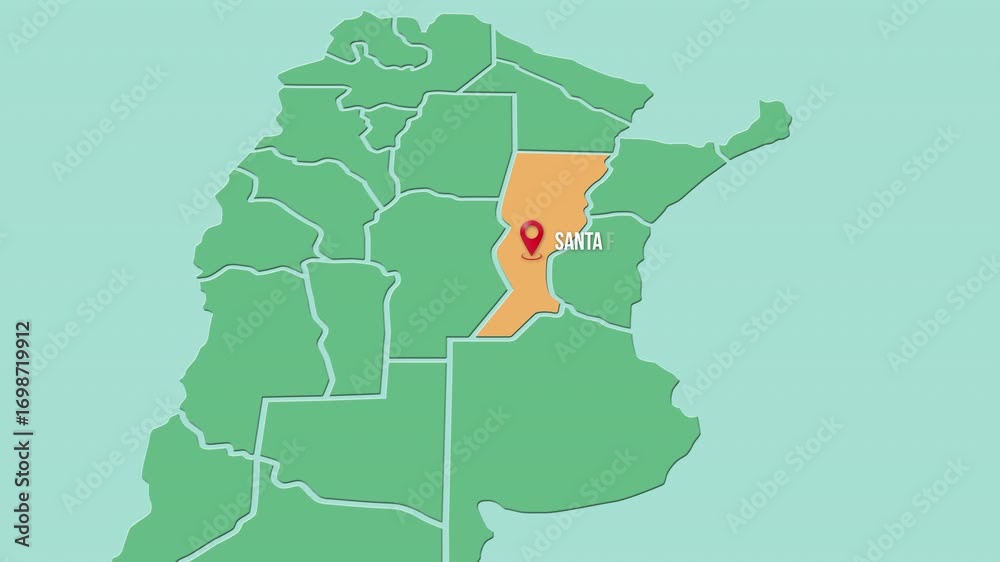 Mapa de Argentina con división política resaltando la provincia ...