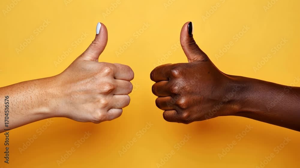 Thumbs Up: A striking visual representation of agreement, approval, or ...
