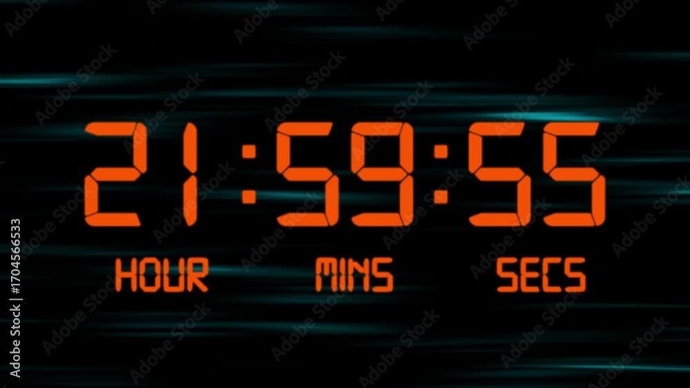 Animated Digital 24 hours countdown timer Animation . Perfect for ...