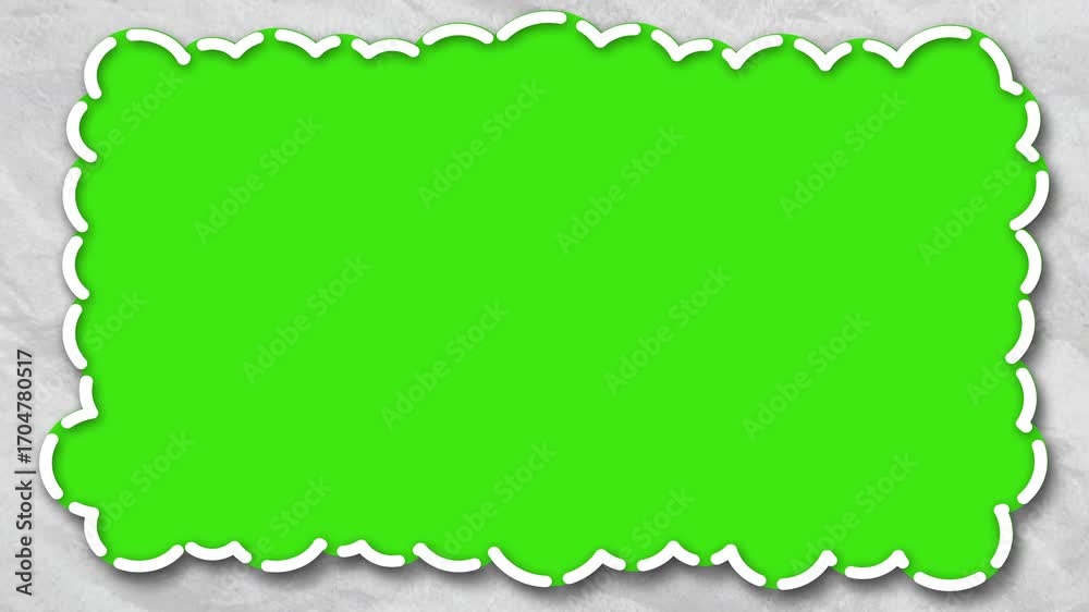 Animated Cloud Bubble Frame. A Looping Dotted Doodle with Moving ...