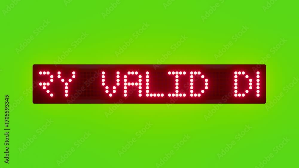 ALWAYS CARRY VALID DRIVING LICENSE AND PAPERS Scrolling Red Dot Matrix ...