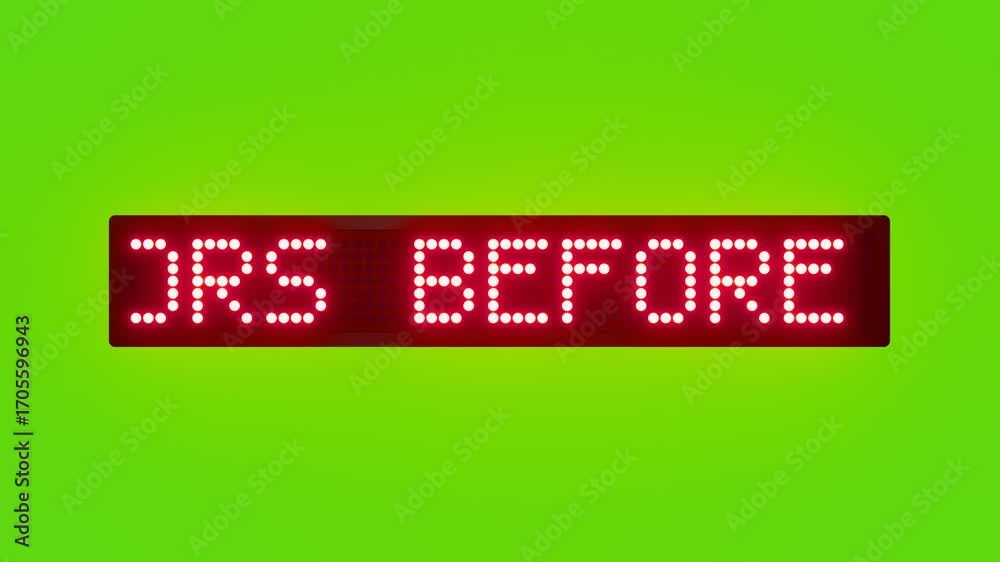 CHECK MIRRORS BEFORE CHANGING LANES Scrolling Red Dot Matrix LED Text ...