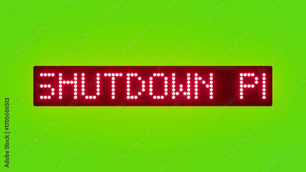 EMERGENCY SHUTDOWN PROCEDURES DISPLAYED HERE Scrolling Red Dot Matrix ...