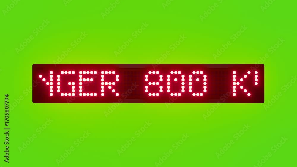 Vidéo Stock EXTREME DANGER 800 KV Scrolling Red Dot Matrix LED Text ...