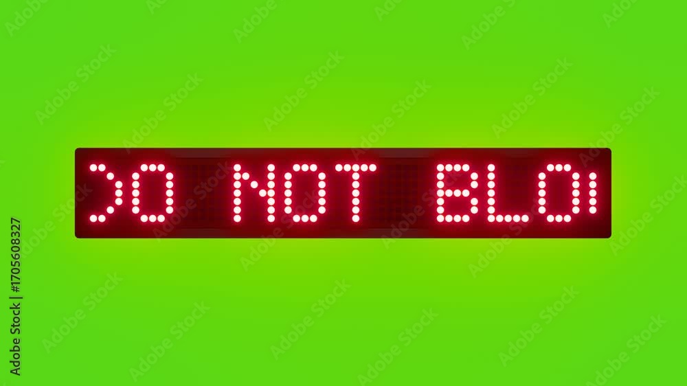 FIRE EXIT DO NOT BLOCK Scrolling Red Dot Matrix LED Text Animation on ...