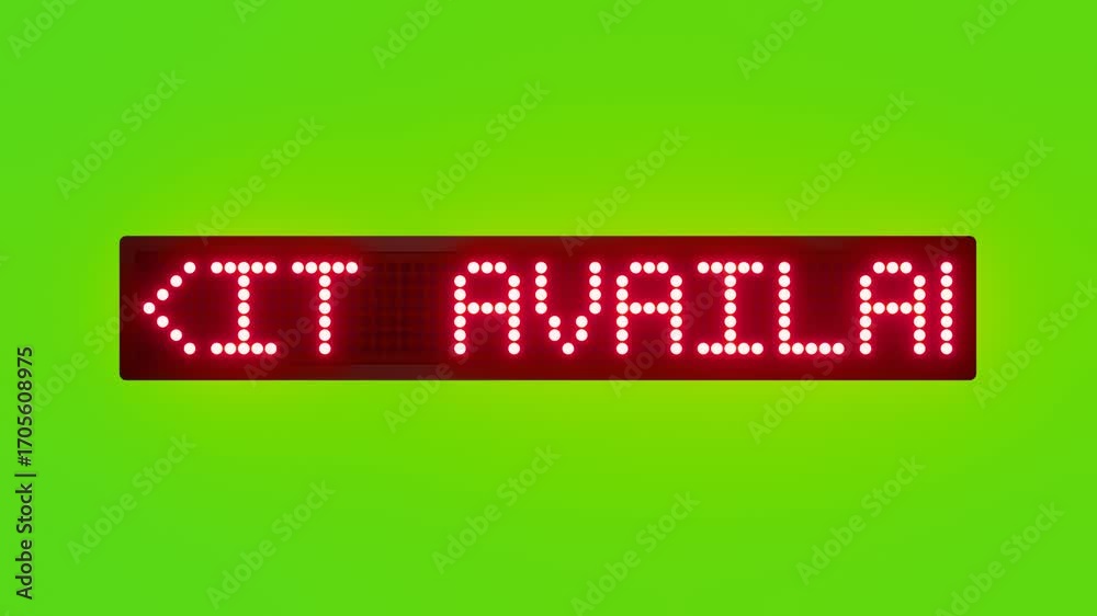 FIRST AID KIT AVAILABLE IN THE RECEPTION AREA Scrolling Red Dot Matrix ...