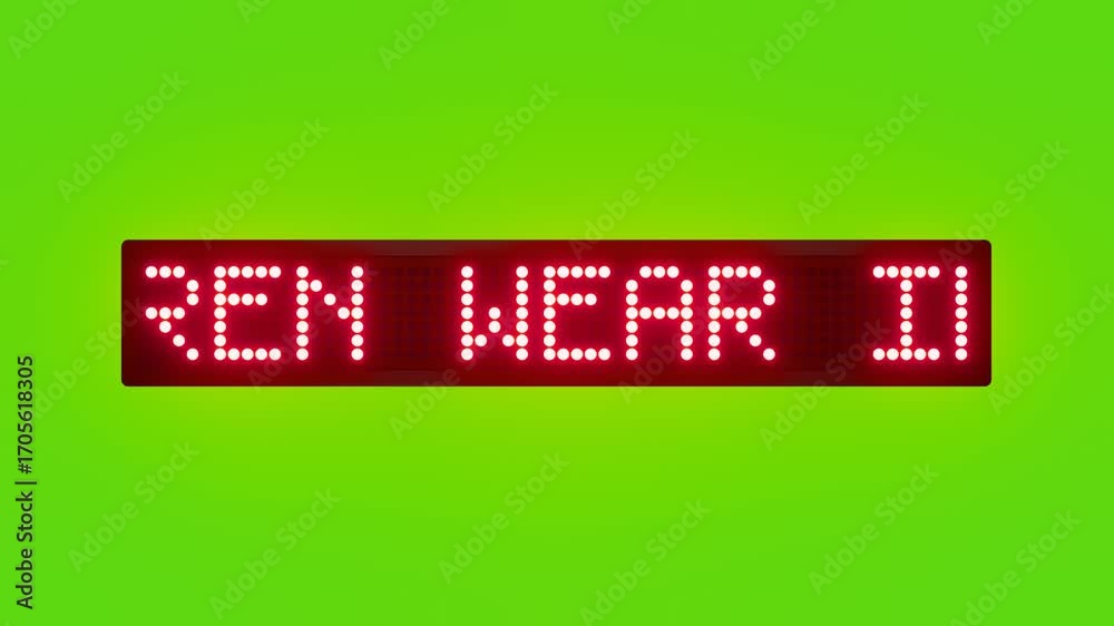 MAKE CHILDREN WEAR ID CARDS IN PUBLIC PLACES Scrolling Red Dot Matrix ...