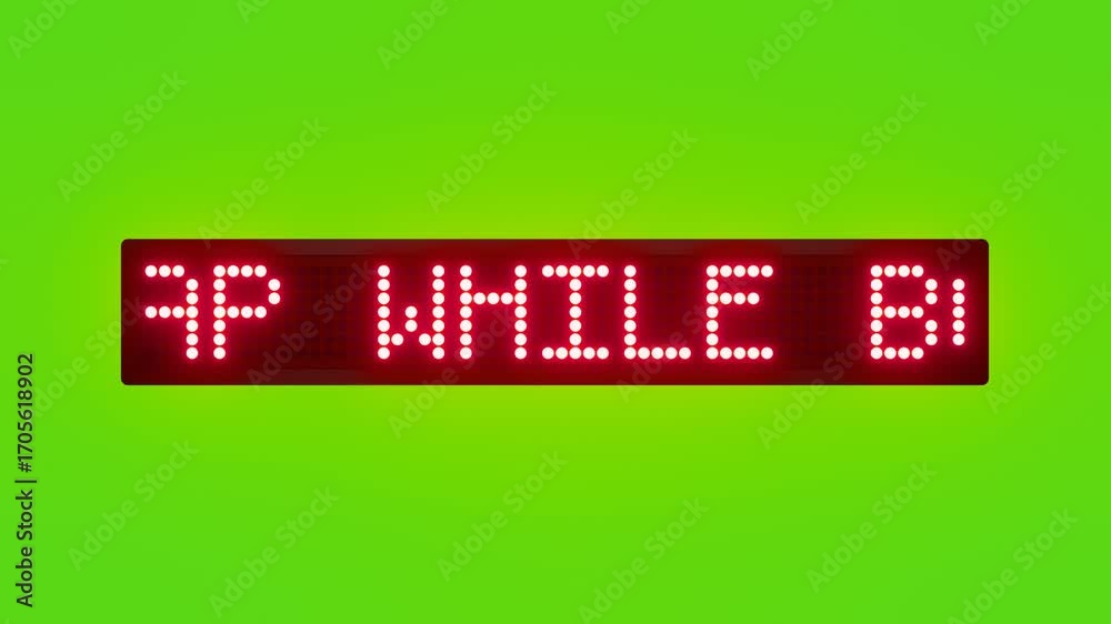 MIND THE GAP WHILE BOARDING THE TRAIN Scrolling Red Dot Matrix LED Text ...