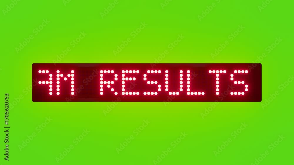 NOTICE EXAM RESULTS WILL BE DECLARED ON MONDAY Scrolling Red Dot Matrix ...