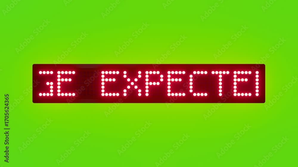 POWER OUTAGE EXPECTED PLEASE USE BACKUP SUPPLIES Scrolling Red Dot ...
