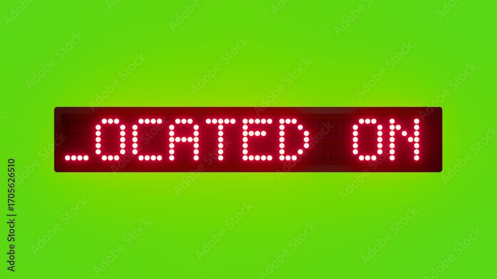 RESTROOMS LOCATED ON SECOND FLOOR Scrolling Red Dot Matrix LED Text ...