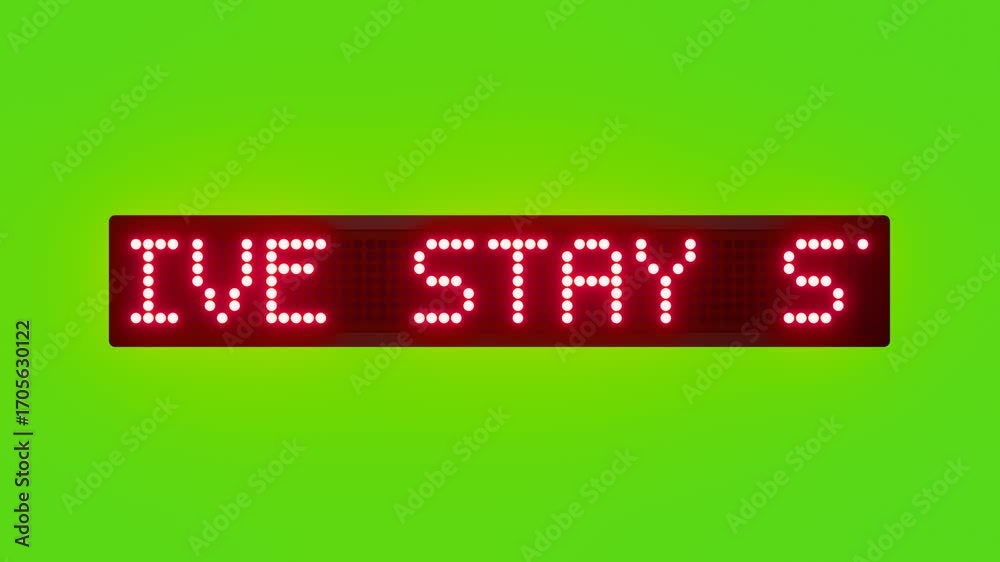 STAY POSITIVE STAY STRONG Scrolling Red Dot Matrix LED Text Animation ...