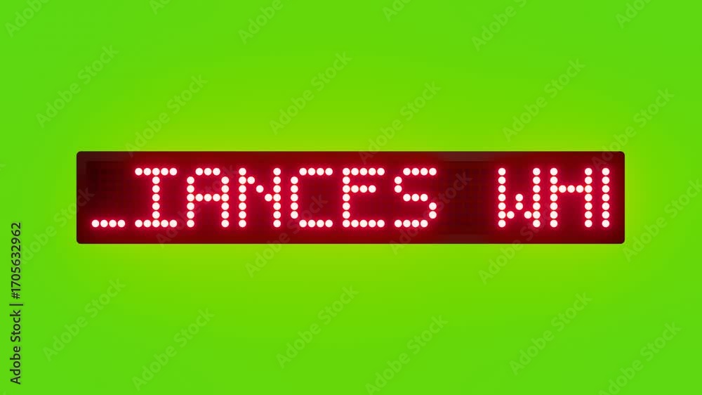 UNPLUG APPLIANCES WHEN NOT IN USE Scrolling Red Dot Matrix LED Text ...