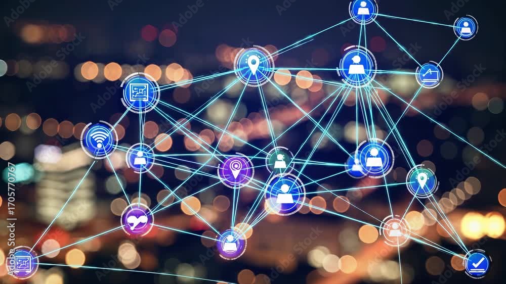 The future of the internet is here. A network of connections and ...