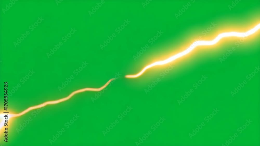 Electric current branching, spreading dynamically across green screen ...