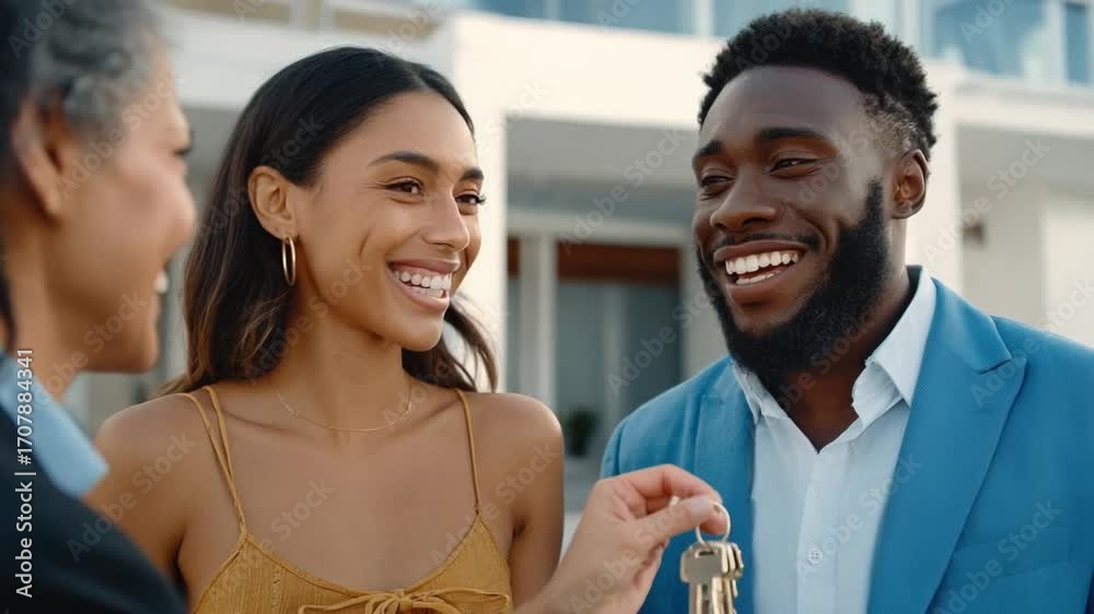 Home Key Handover: The joyous handover of a house key signals the ...