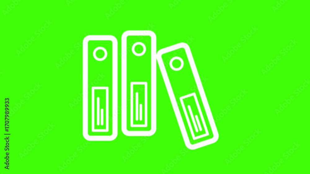 File Organizer Icon animated. File Organizer Icon animation 4k on green ...