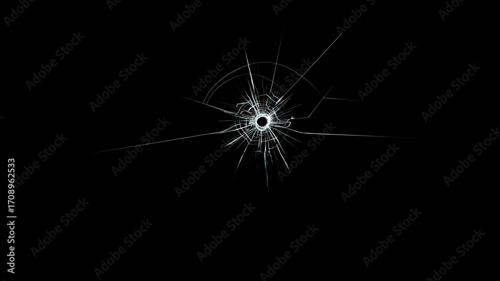Shattered Glass Blasting Transition on Green Screen. Glass Shatter ...