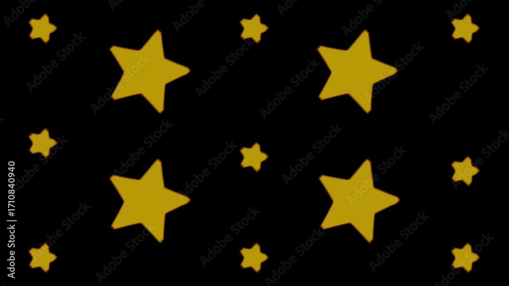 Yellow Stars Blinking Overlay Effect | Shining Star Light Animation VFX ...
