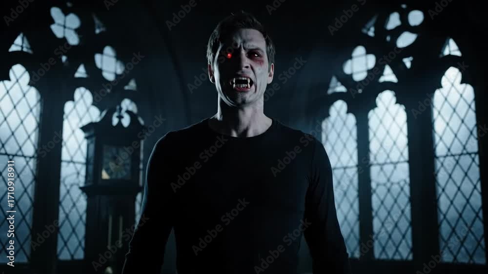 Vampire Transformation at Midnight - A man undergoes a terrifying ...