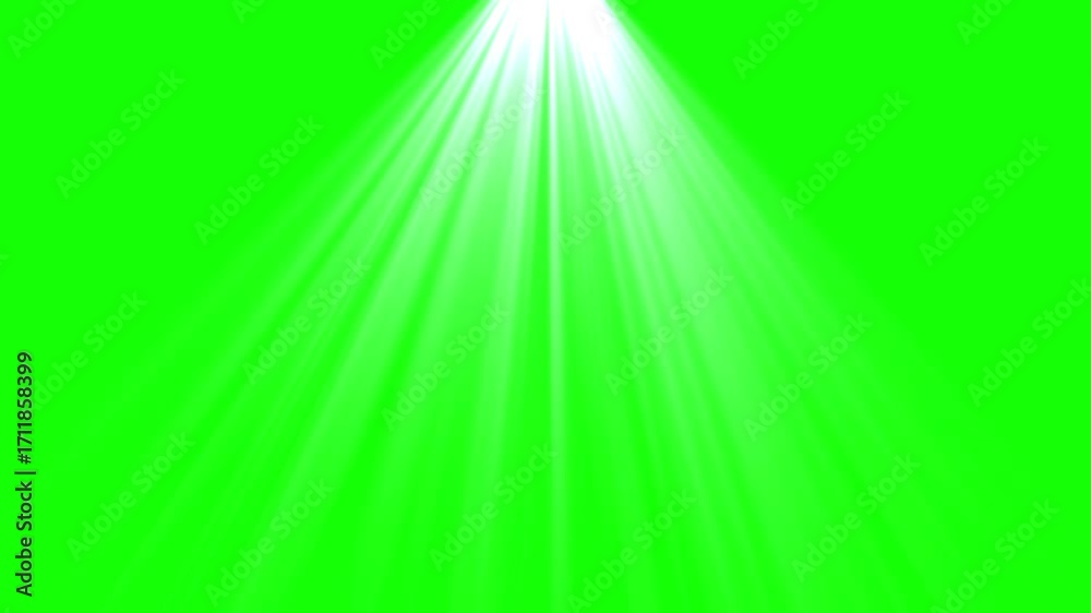 Bright Light rays animation effect on green screen background motion ...