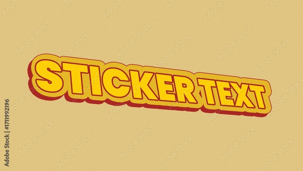 Rotating Extrude Text Sticker Vintage Title Intro Stock Template ...