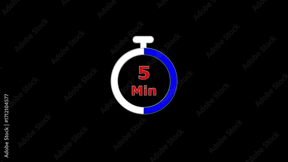 Circular timer countdown 9 to 0 minutes. 9 minute countdown clock ...