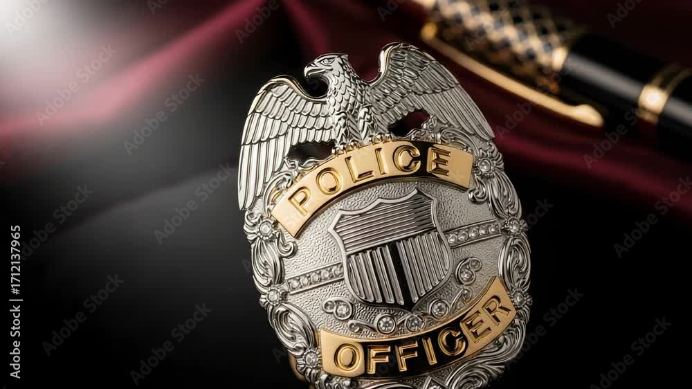 Police Badge for Law Enforcement Officers - Symbol of Authority and ...