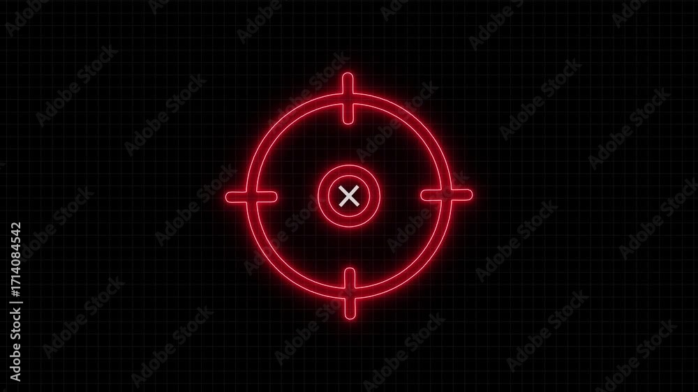 Neon glowing thermometer icon with red heat scale, futuristic ...