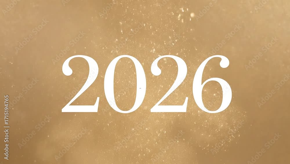 2026 Text with Golden Sparkle: A visually appealing image of the year ...