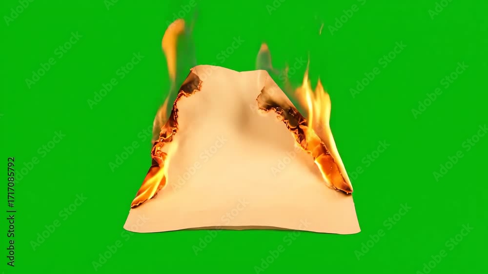 Burning Paper Animation on Green Screen: A Versatile Visual Element for ...