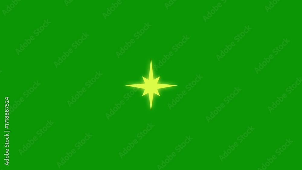 twinkling Star animation green screen falling sparkling stars ...