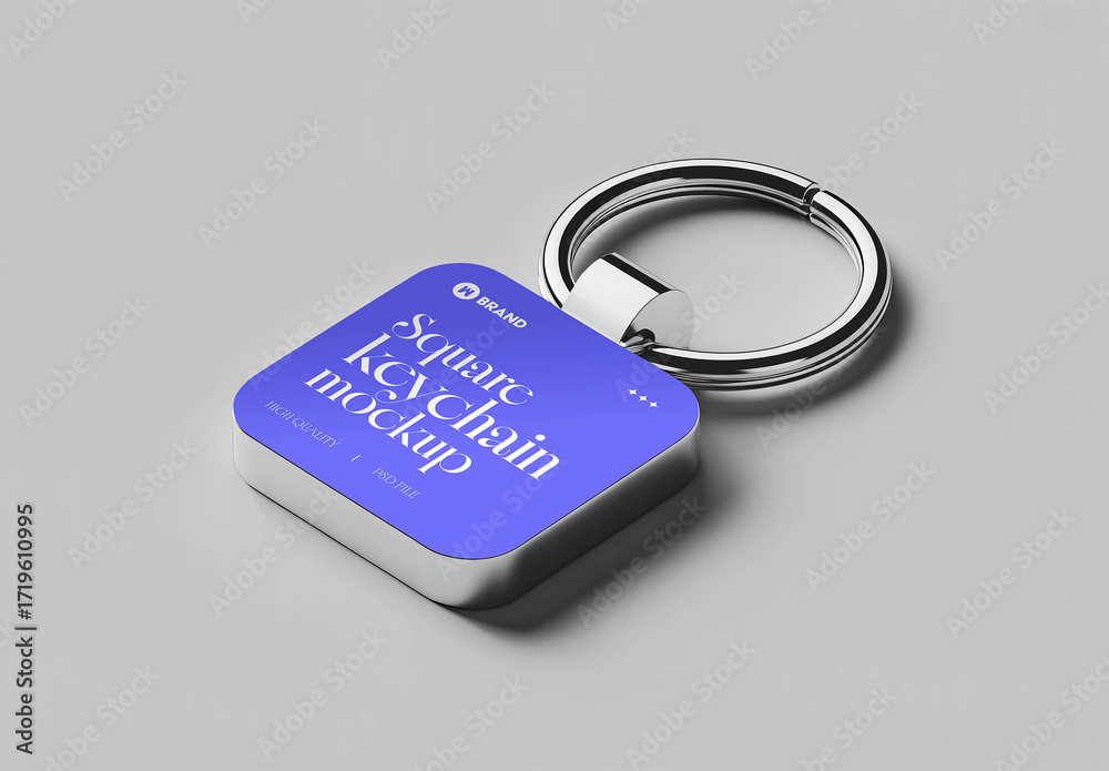 Realistic Keychain Mockup for Branding, Merchandise Stock Template ...