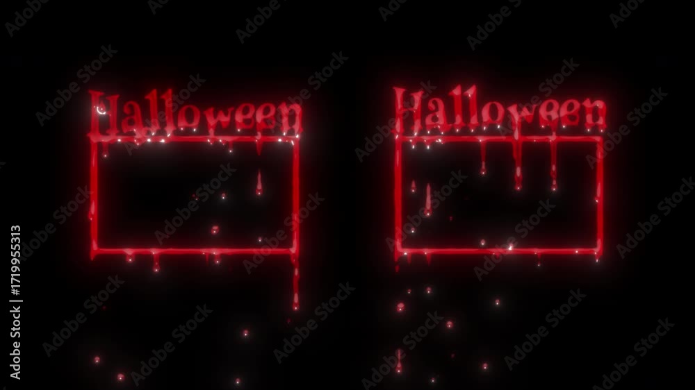 Halloween Twitch overlay frame with dripping blood effect on a ...