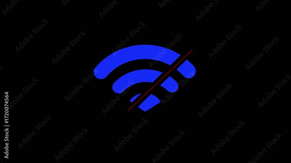 No Wifi Signal: Animated Icon Loop, Network Disconnection Al. wifi ...