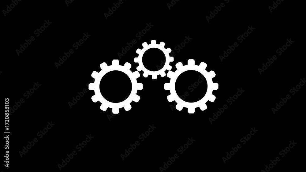 Gear Sign icon or Cog settings sign for web and app.Spinning gear ...