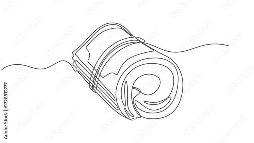 stacks of one hundred dollar bills animation continuous one line ...