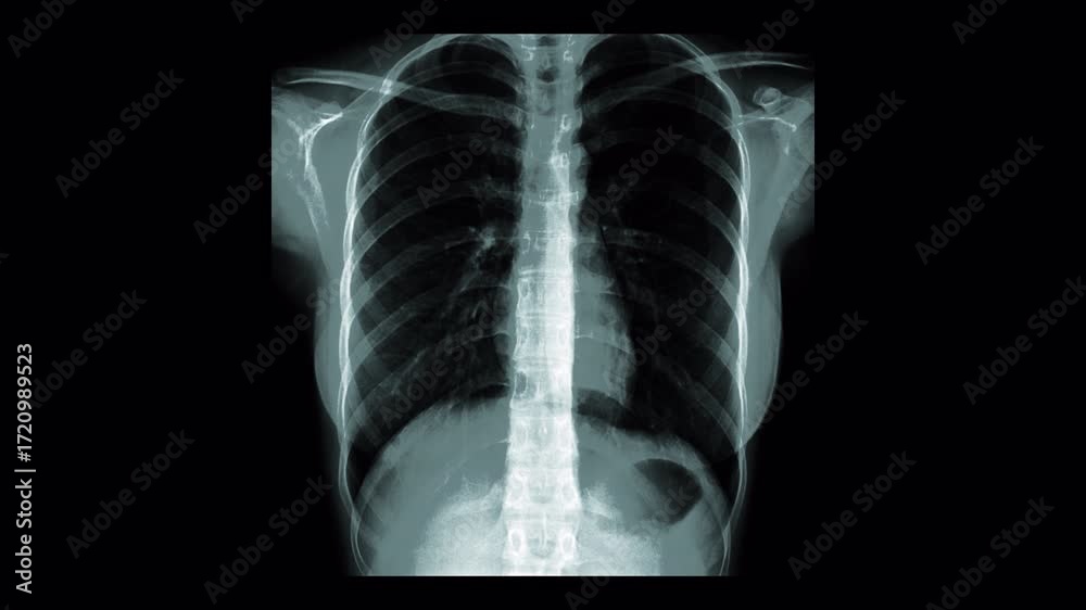Chest X Ray Medical Imaging of Human Thorax Anatomy. 素材庫影片 | Adobe Stock