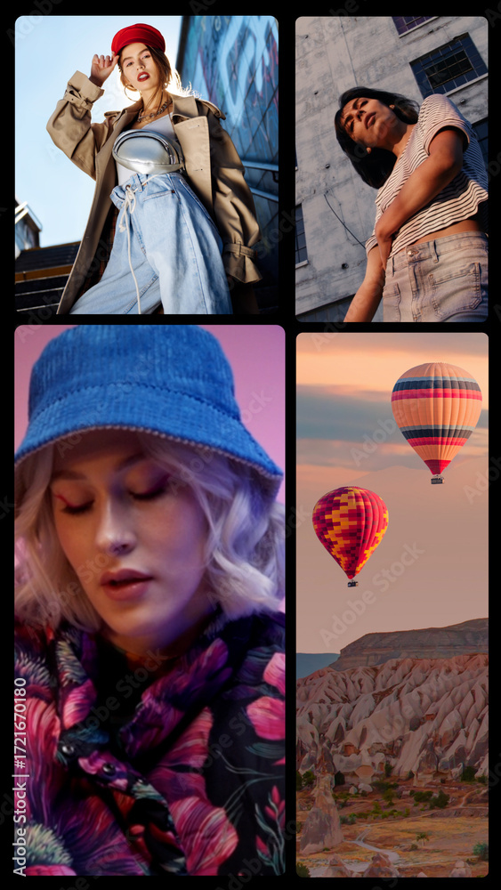Vertical Split Screens 04 Stock Template | Adobe Stock