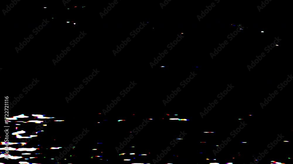 VHS damaged glitch overlay with RGB scan lines, static noise, and bad ...