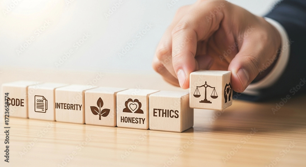 Ethics and Integrity: Building Blocks of Success Stock Photo | Adobe Stock