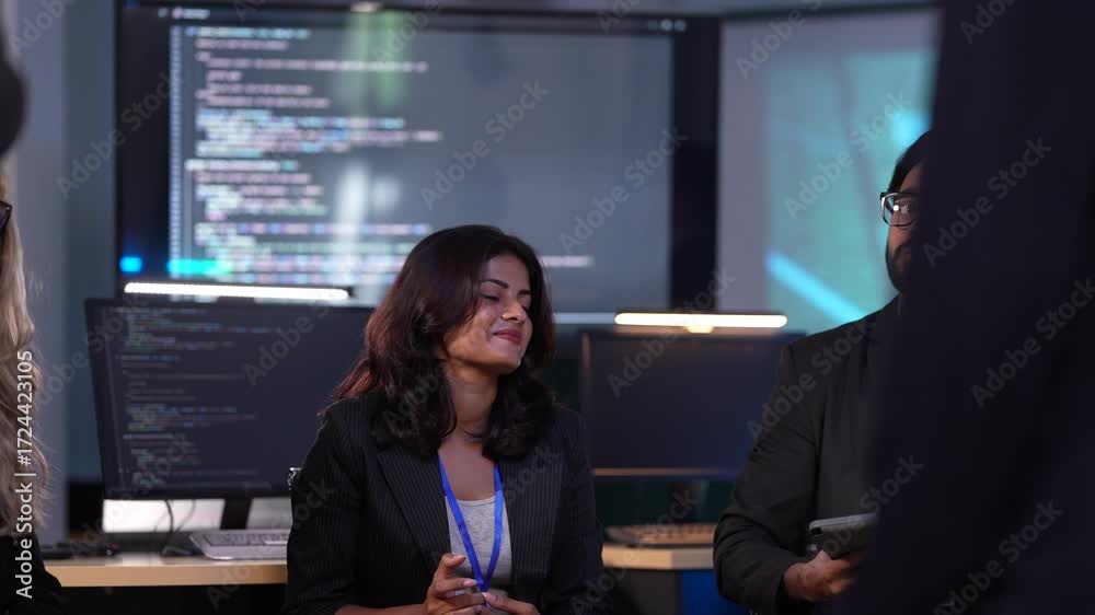 Intelligence analysts in a government command center receive a mission ...