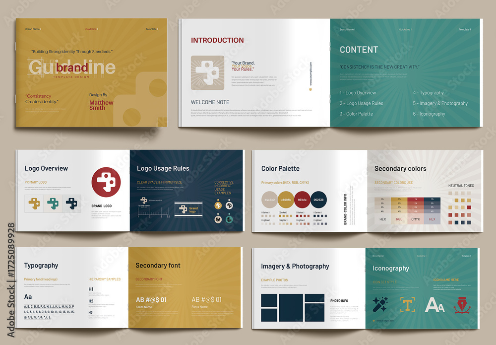 Corporate Identity and Branding Guideline Design Stock 템플릿 | Adobe Stock