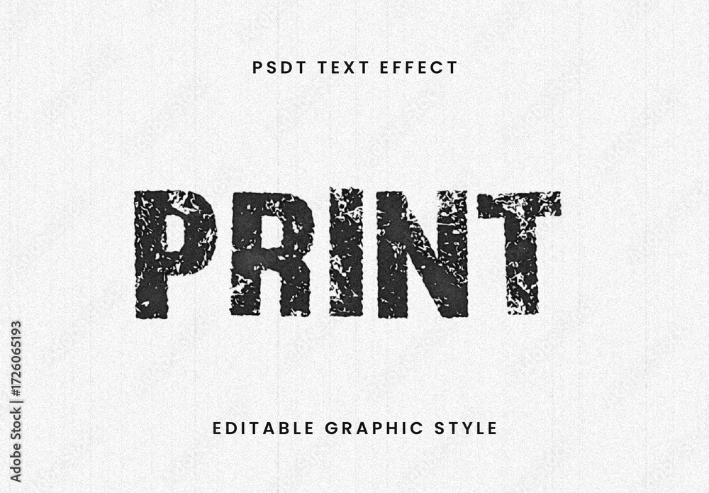 Black Ink Stamp Text Effect Grunge Bold Font Stock Template | Adobe Stock