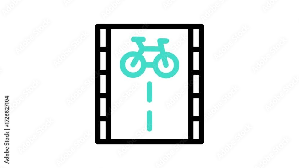 Collection of animated icons illustrating cycling, bicycle transport ...