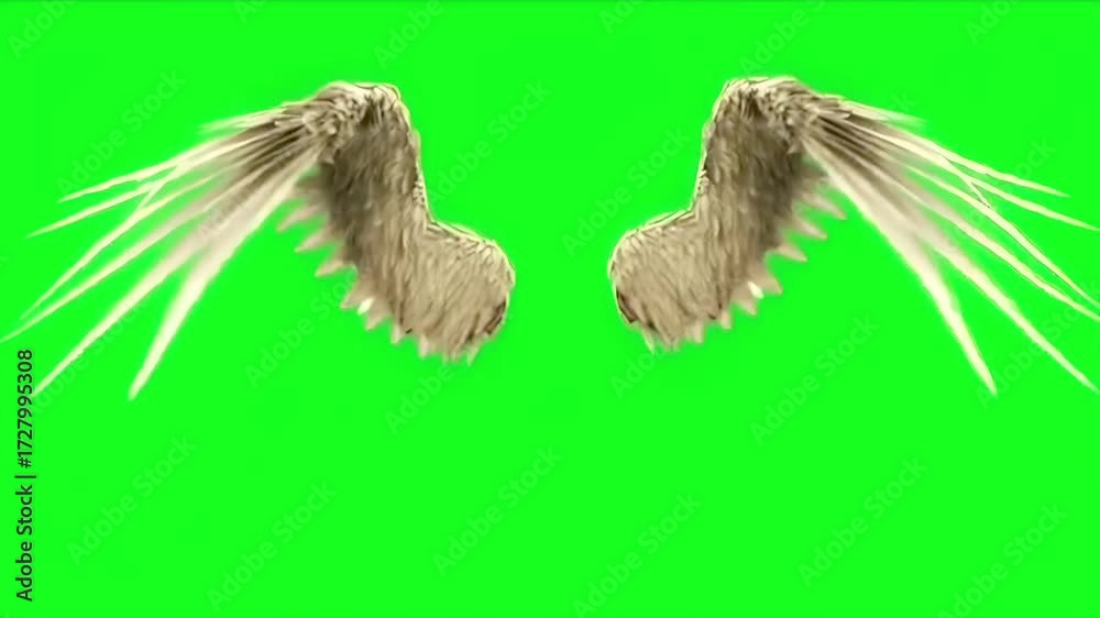 Angel Wings Flapping Animation – Flying Meme Overlay Green Screen ...