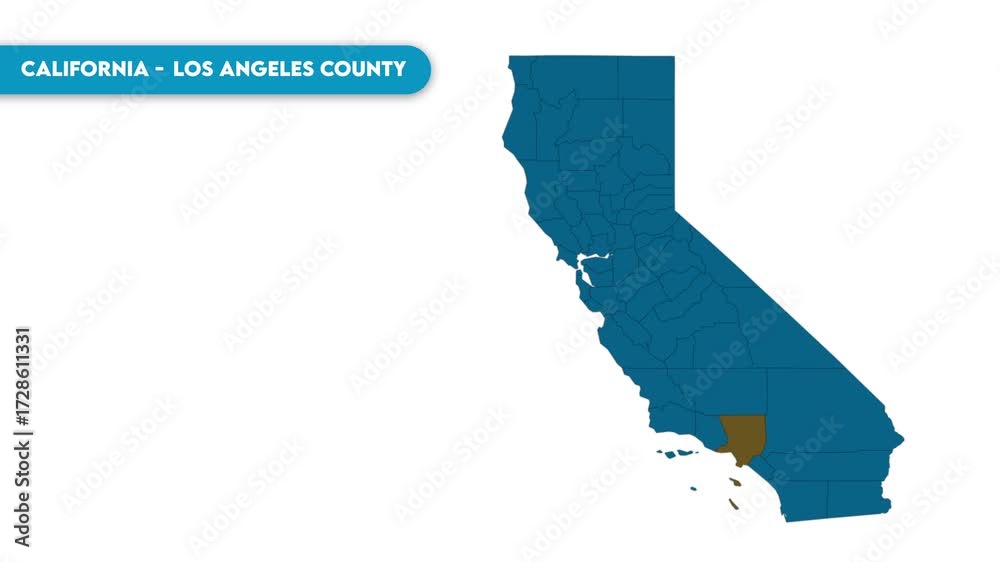 Los Angeles County Map Video, California map, Political Map of ...