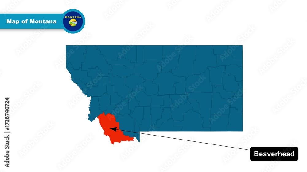 Beaverhead Map Video, Montana map, Political Map of Montana, Montana ...