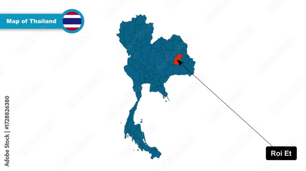 Roi Et Map Video, Thailand map, Political Map of Thailand, with all ...
